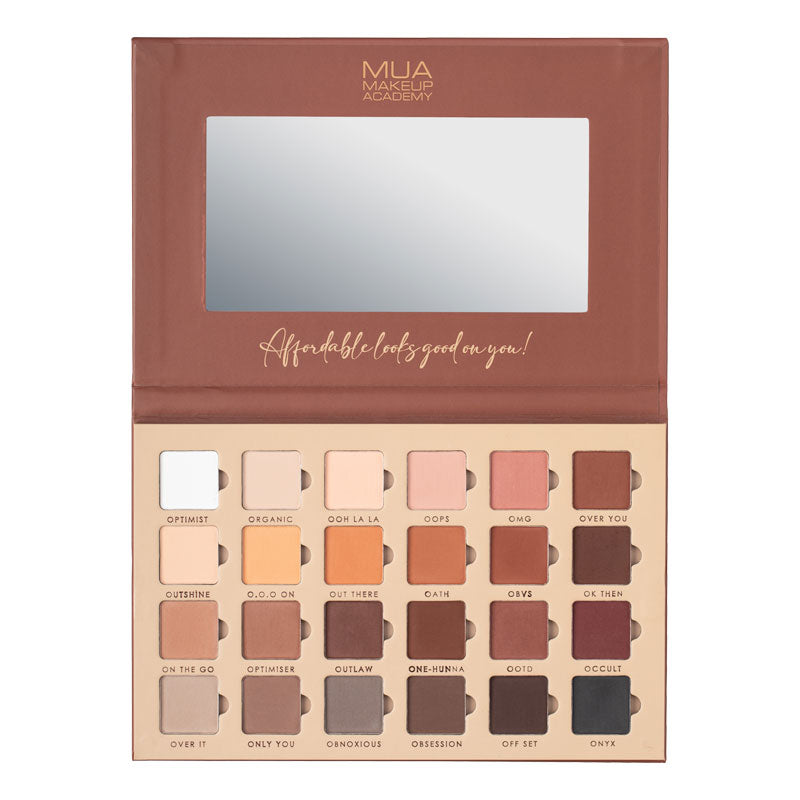 MUA Ultimate Obsession 24 Shade Matte Nude Eyeshadow Palette - MUA MAKEUP ACADEMY